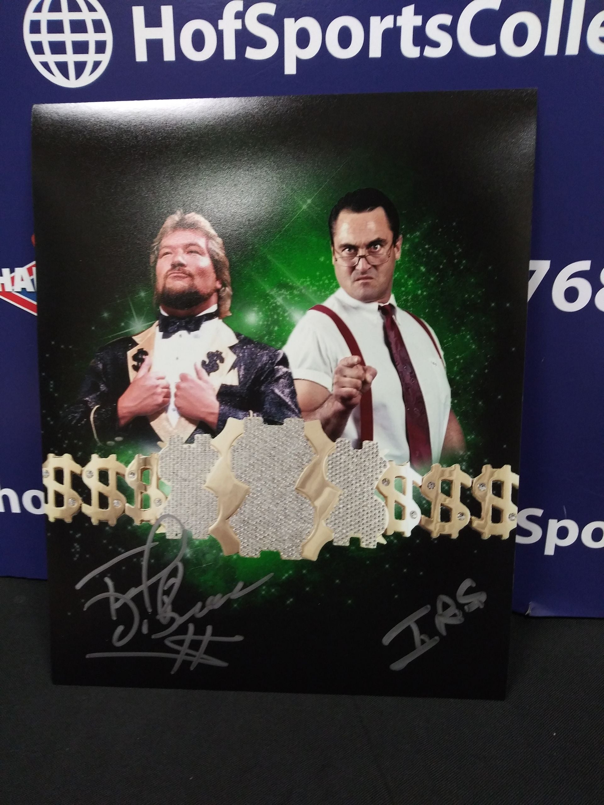 TED DIBIASE / IRS DUAL SIGNED MILLION DOLLAR MAN 8X10 PHOTO - HOF COA